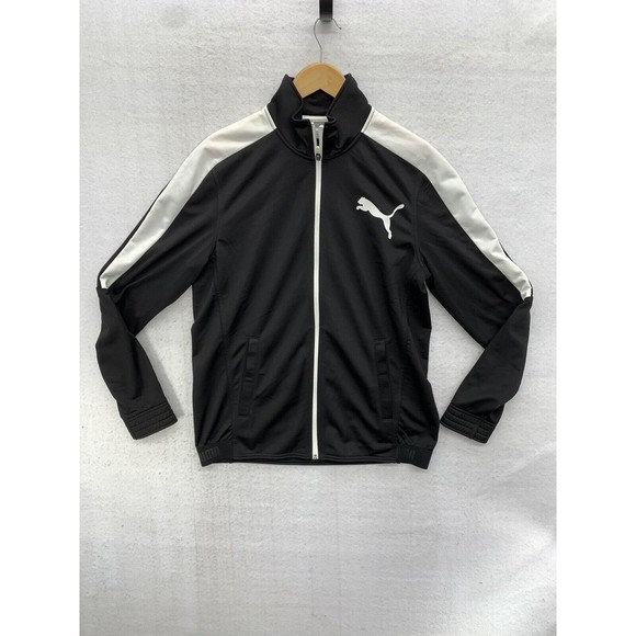 Puma | Jackets & Coats | Puma Athletic Jacket Men Medium Back And White ...